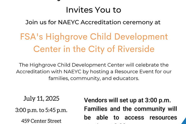 FSA's Highgrove Child Development Center in the City of Riverside ...